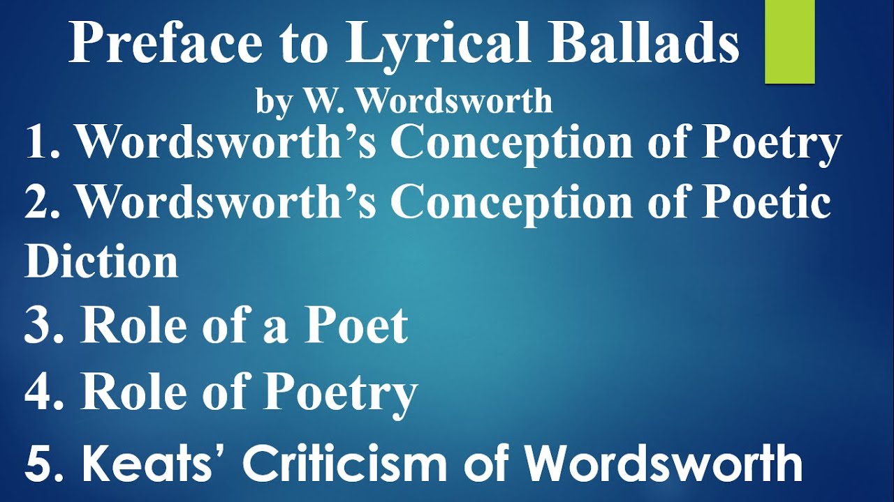 Preface to Lyrical Ballads Explained (English) - YouTube