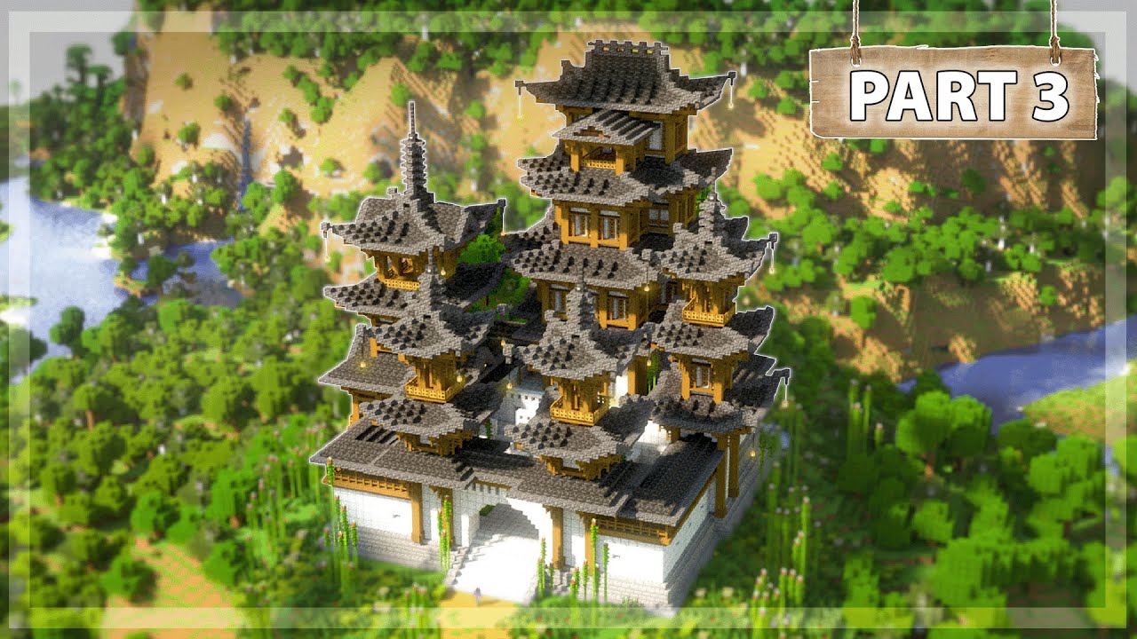 How to Build a Japanese Castle in Minecraft - [Tutorial 3/6] - YouTube
