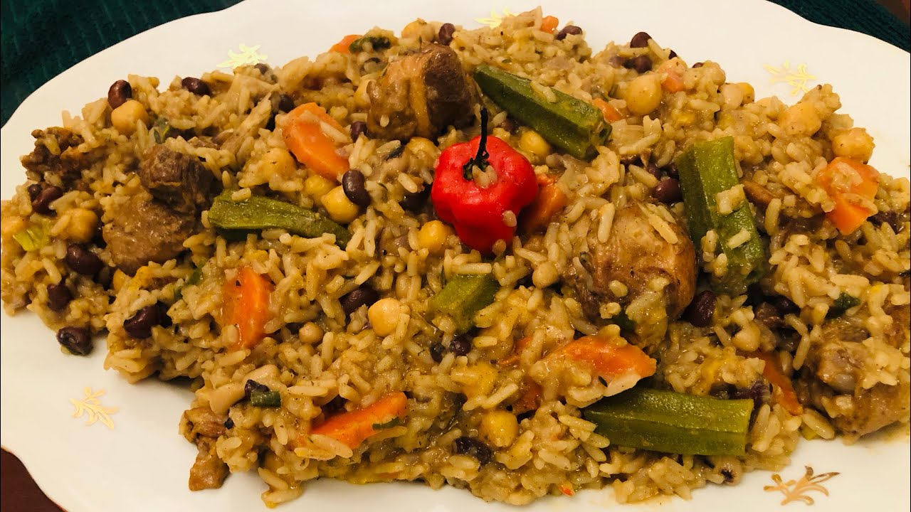 HOLIDAY EDITION-GUYANESE CHICKEN COOK-UP WITH RED PEAS, BLACK EYED PEAS ...