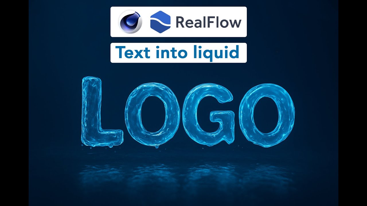 انترو لوجو احترافي بسائل واقعي في RealFlow | Professional Liquid Logo ...
