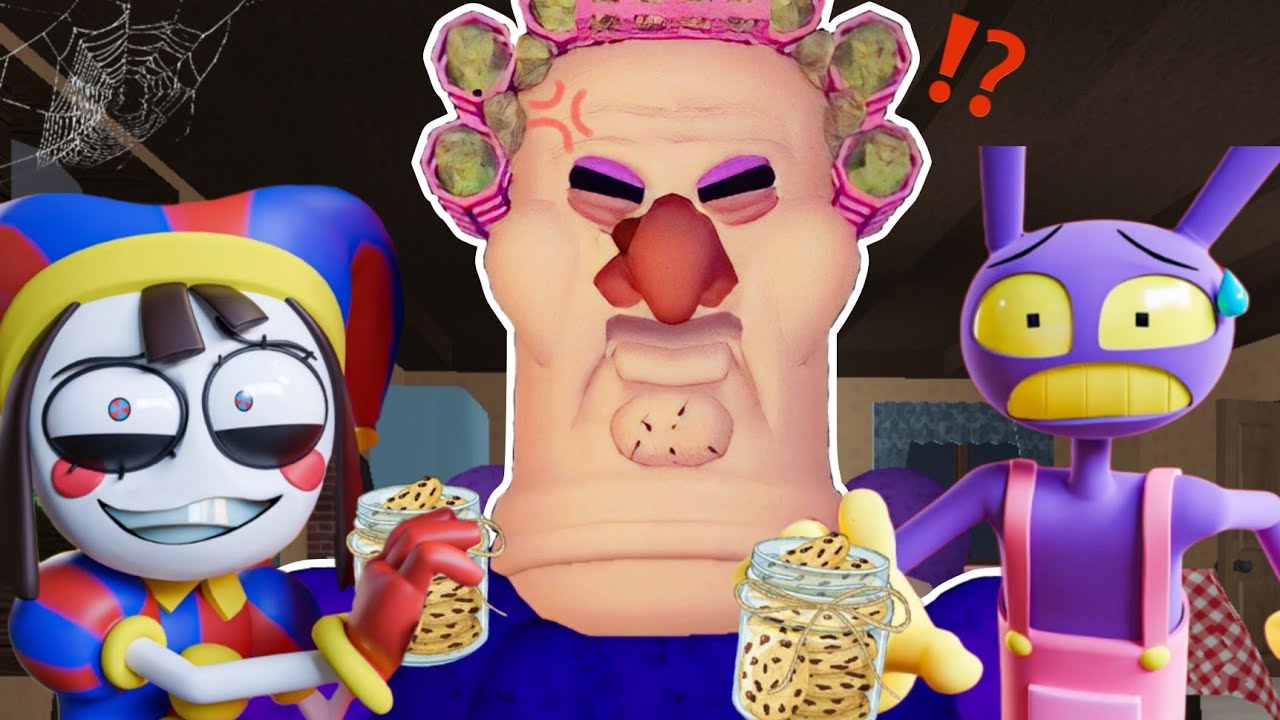GRUMPY GRAN! (SCARY OBBY) Pomni x Jax 24 - YouTube