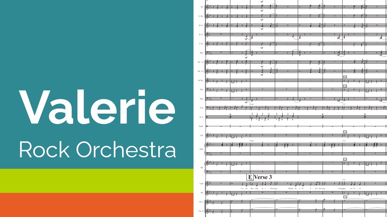 Valerie for Rock Orchestra Score Video - YouTube