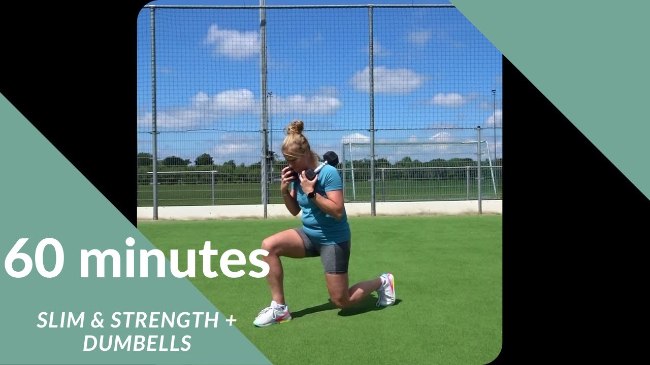 60 Min Full Body Intense SLIM & MUSCULAR Workout - with dumbells - At ...