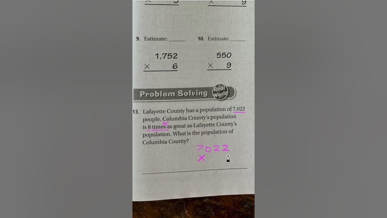 Lesson 2.11 #13 Homework, Go Math! Grade 4 - YouTube