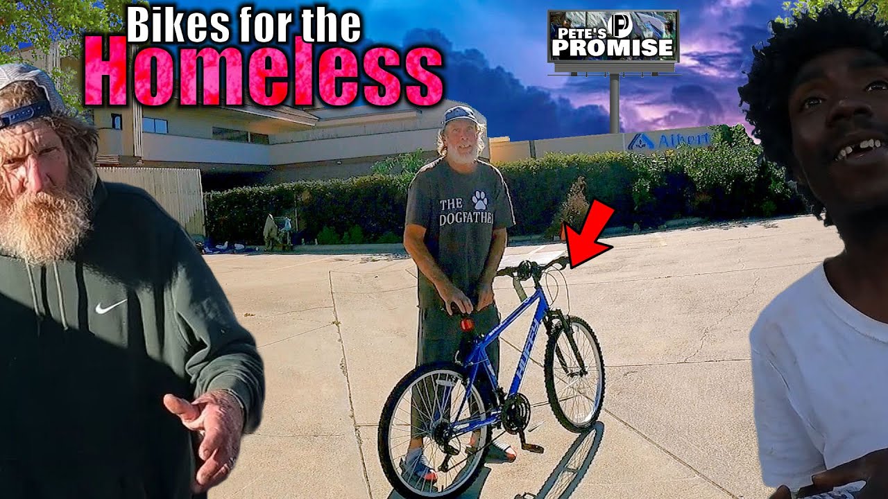 Giving a Homeless Man a Bike - YouTube