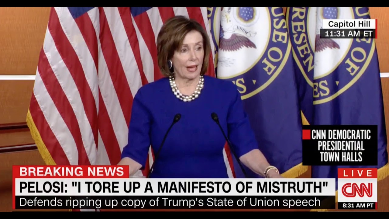 Unhinged: Pelosi Claims Ripping Up Speech Honoring American Heroes Was ...