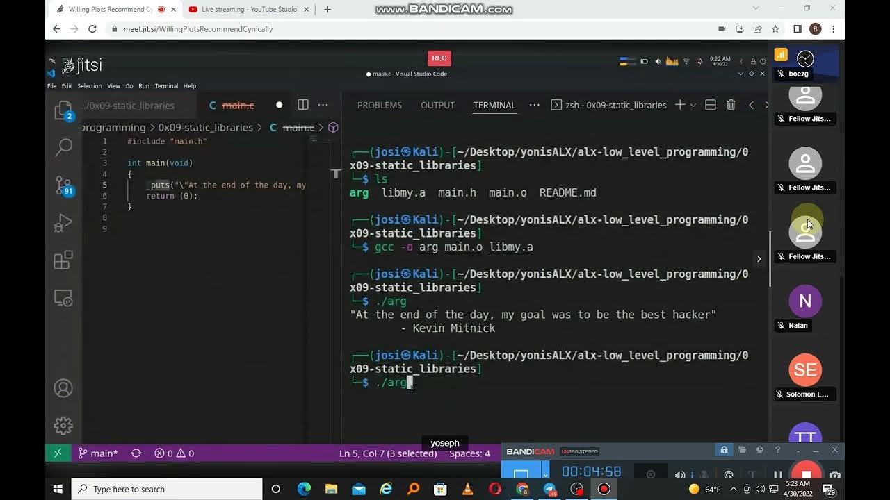 part 4 C - argc & C - Static libraries explanation - YouTube