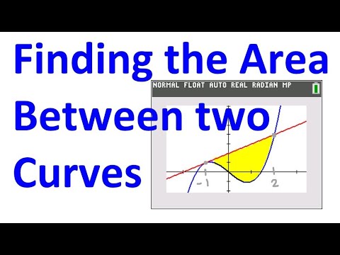 8.1B Finding the Area Between two Curves (TI-84) - YouTube