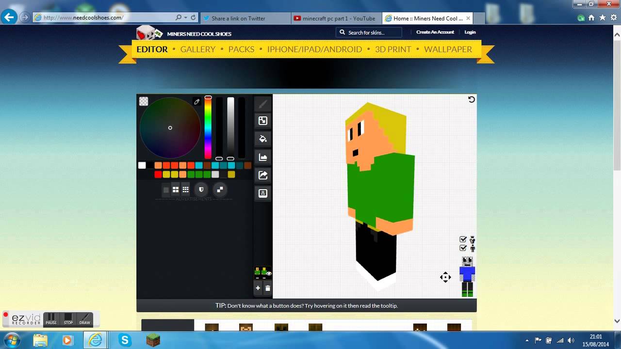 how to apply your minecraft skin - YouTube