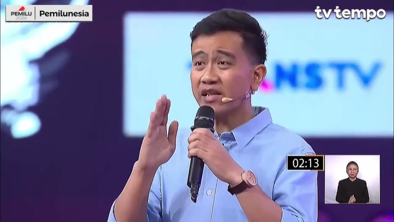 Debat Cawapres | Gibran Rakabuming Raka di Sesi Visi - Misi Debat Cawapres Perdana Pemilu 2024 ...