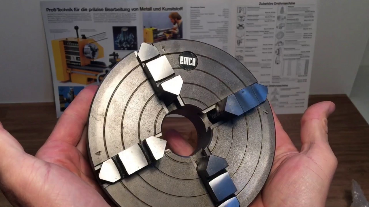 Emco 4-jaw Chuck 152mm - YouTube