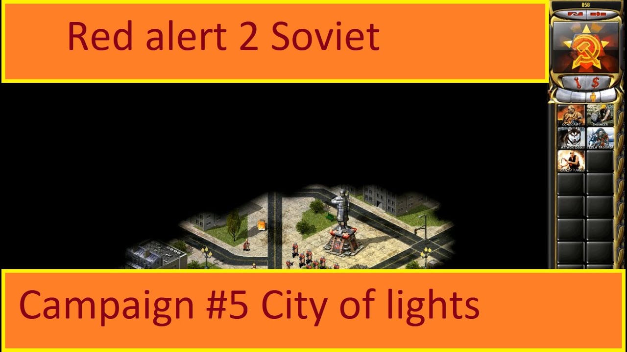 Red Alert 2 Soviet Campaign #5 City of lights - YouTube