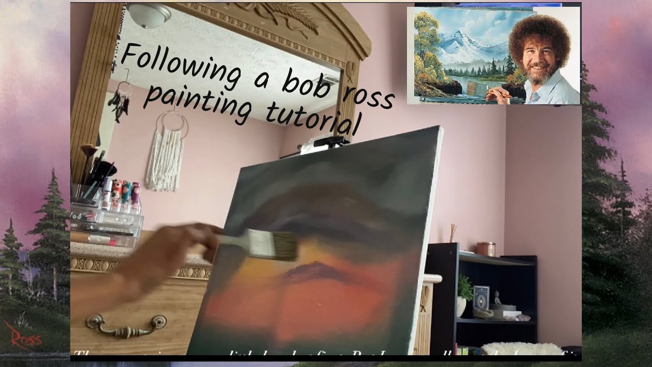 Attempting To Follow A Bob Ross Painting Tutorial (Time-Lapse) - YouTube