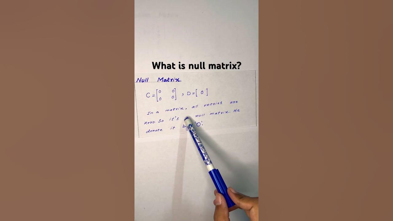 Types of matrices |What is null matrix? |Mathematics Class 9 CHAP #1 ...