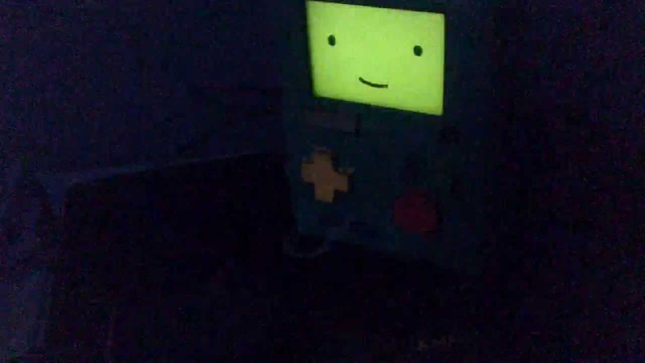 BmO , acrylic paint, cardboard box, many circuits, display and speakers ...