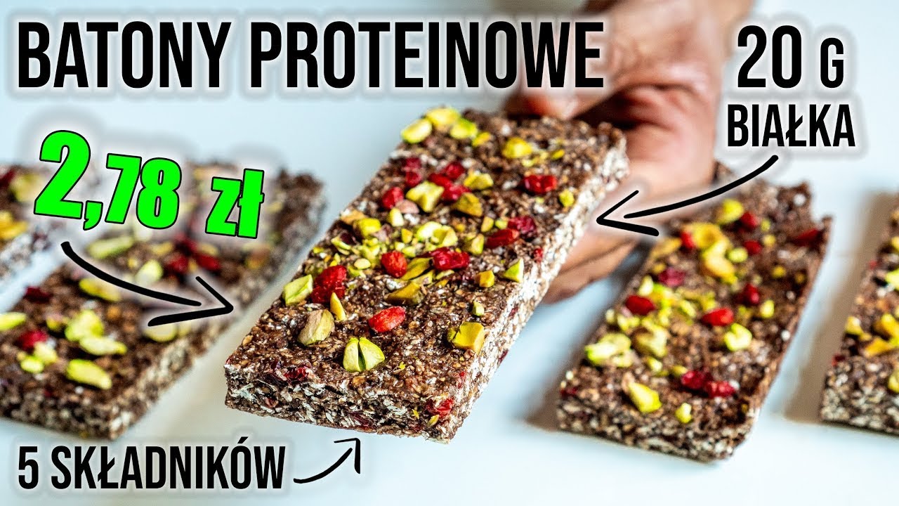 BATONY PROTEINOWE - taniej i lepiej niż w sklepie - YouTube