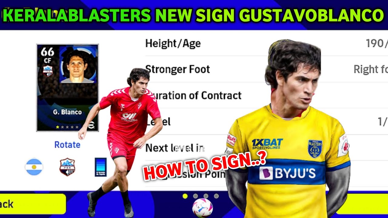 Gustavo Blanco Leschuk Keralablasters |How to Sign New Kbfc Player ...