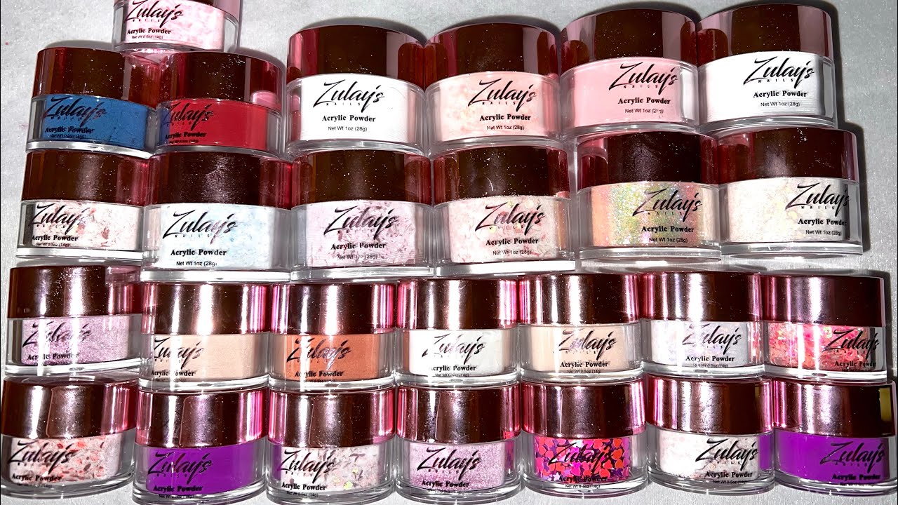 Swatching Zulay’s Nails Acrylic Powders #ladycottonails #lc21 #x ...