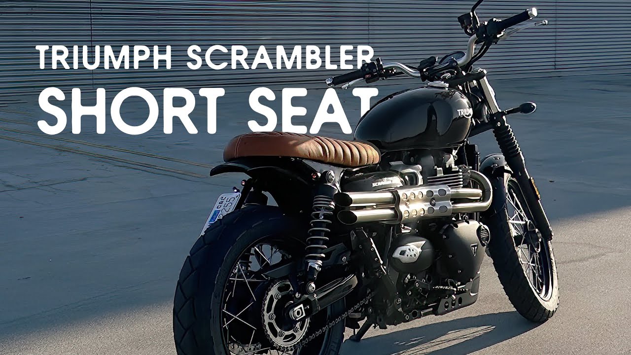 Short Seat Installation - Triumph Scrambler - YouTube