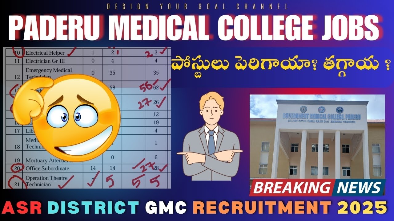 Paderu GGH/GMC 244 Jobs latest update || పాడేరు మెడికల్ కాలేజీ జాబ్స్ ...