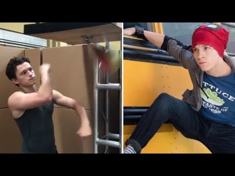 'Spider-Man' Star Tom Holland Shows Off His Punching Skills - YouTube