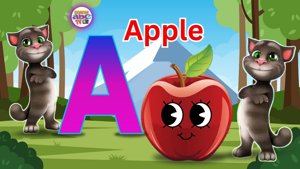 ABCD Rhymes for Babies | ABC Song | A For Apple | B For Baby | Boom ...
