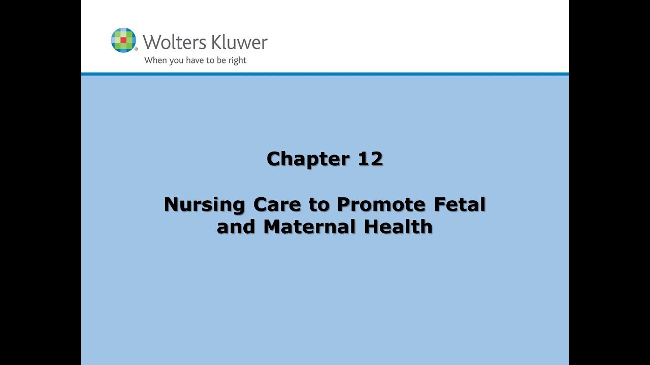 Maternal and Child Health Nursing- Chapter 12 - YouTube