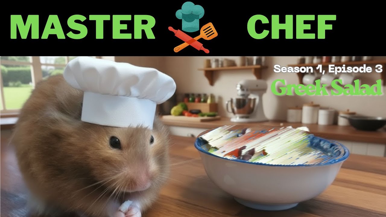 Hamster Judge Tries Greek Salad | Hamster Master Chef episode 3 - YouTube