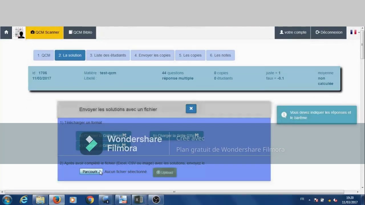 QCM Correction automatique - YouTube