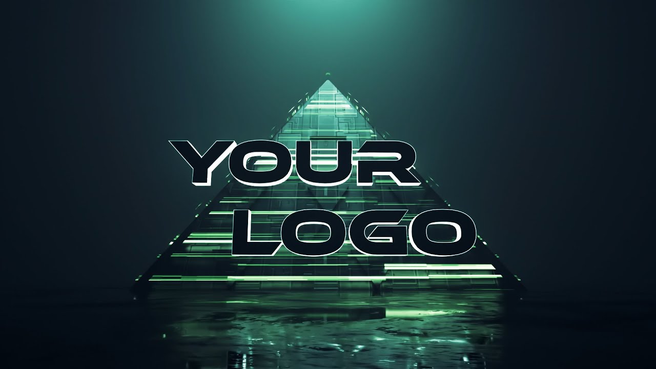 Neon Pyramid - Custom 3D Logo for DJ Visuals - YouTube