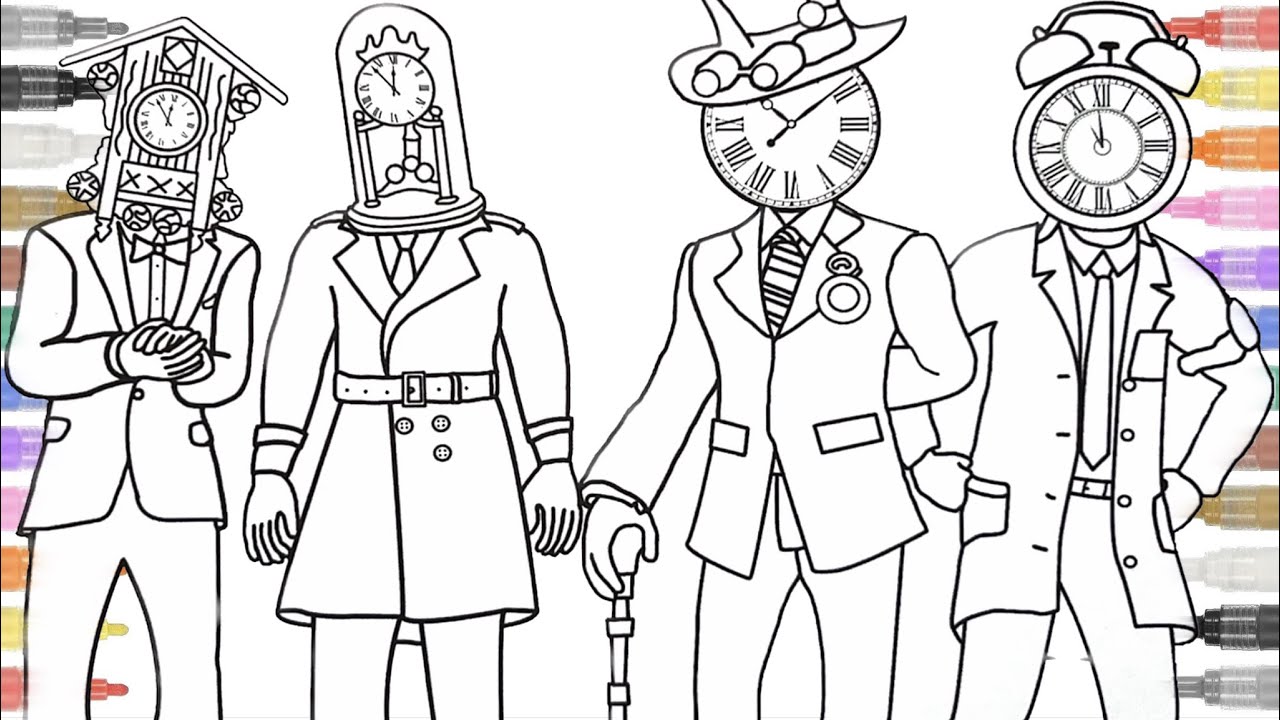 How to Color CLOCK MANs from skibidi toilet multiverse season 1 ...