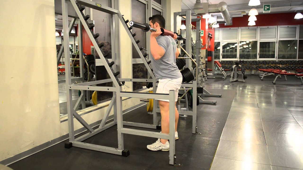 Squat con asta Exercise - YouTube