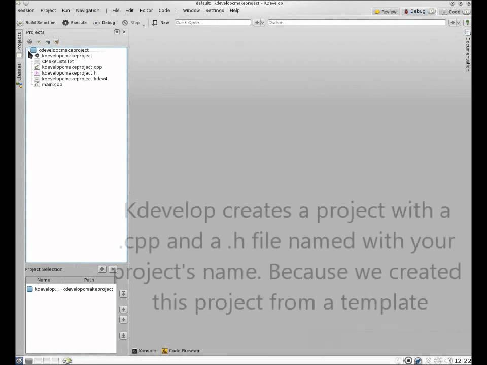 How to Create a New CMake Project with KDevelop - YouTube