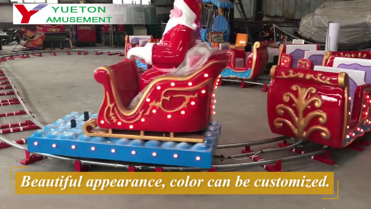 Kids Attraction Carousel Amusement Park Electric Christmas Santa Track ...