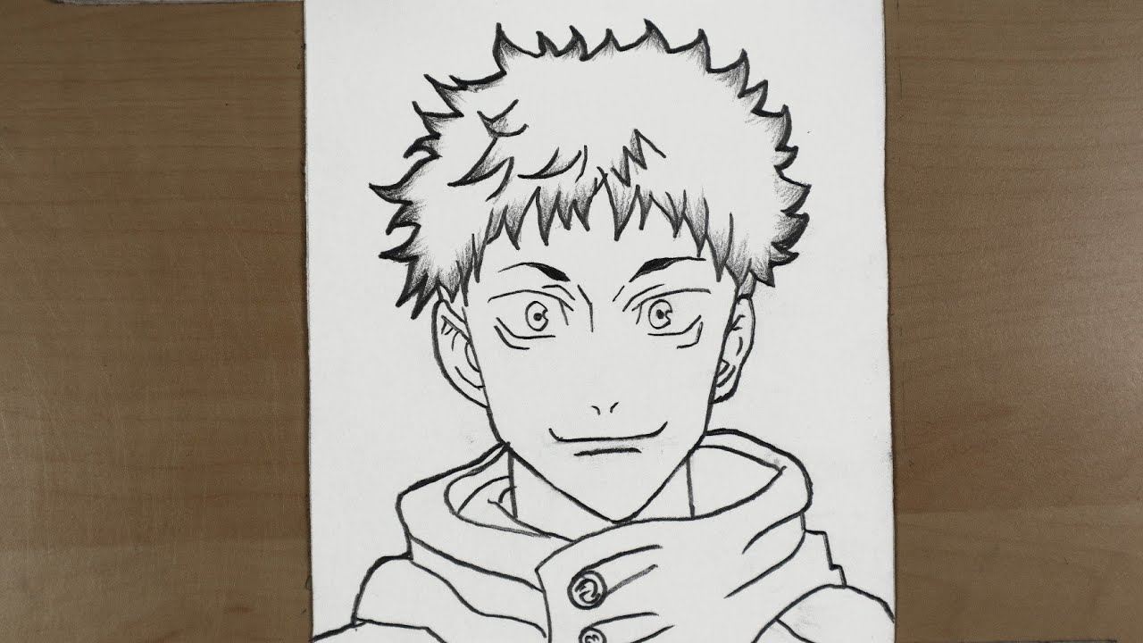 How to Draw Yuji Itadori step by step | Easy anime Drawing - YouTube