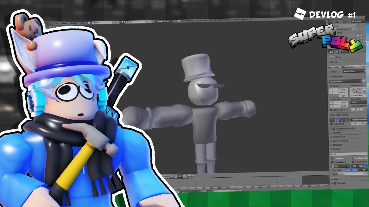 COMO CREAR PERSONAJES EN Roblox Studio - DevLog #1 SuperPoly - YouTube