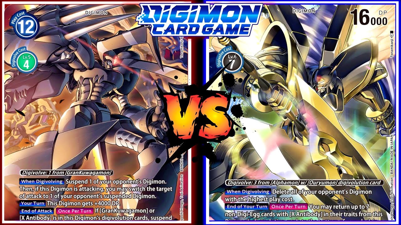 GrandisKuwagamon vs Alphamon | Digimon TCG BT9 - YouTube