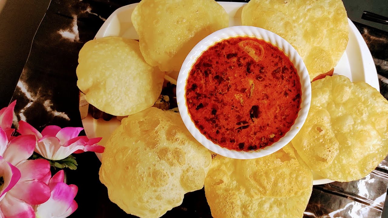 saag puri recipe/ hyderabadi breakfast recipe/ hyderabadi saag puri ...