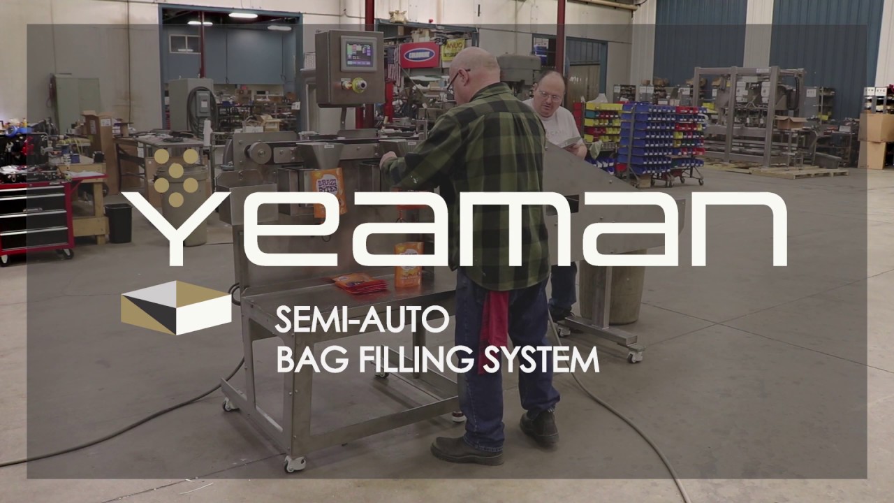 Semi Automatic Bag Filling System by Yeaman Packaging Systems - YouTube