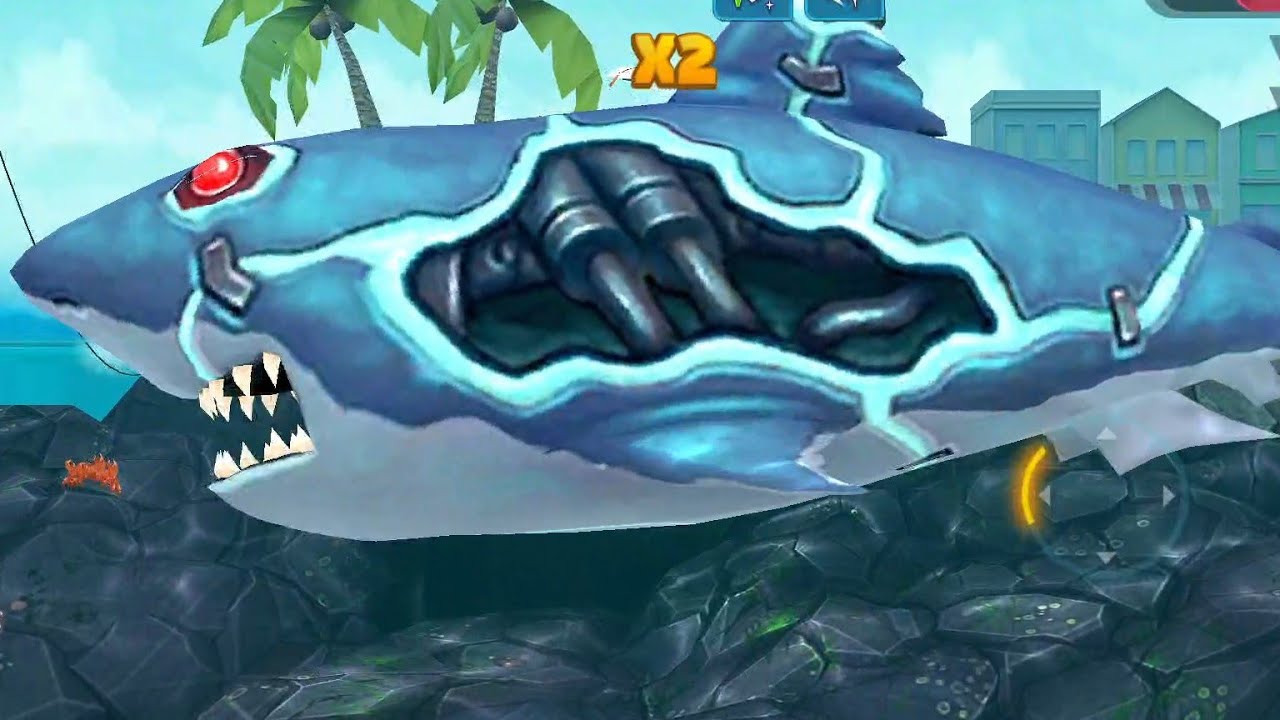 I made a level 999 Mega Sharkinator in Hungry Shark Evolution - YouTube