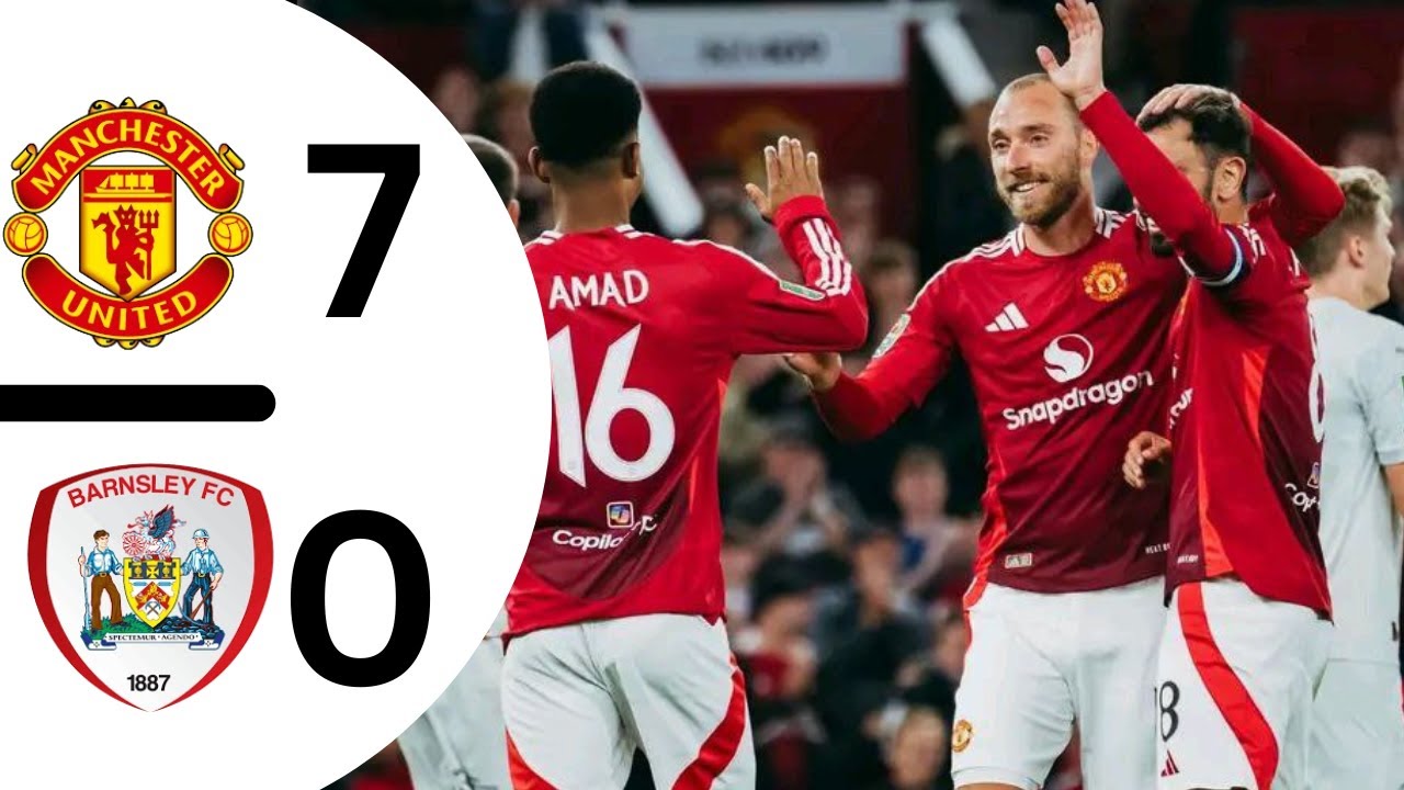 Antony Back His Scoring - Manchester United Vs Barnsley | All Goals ...