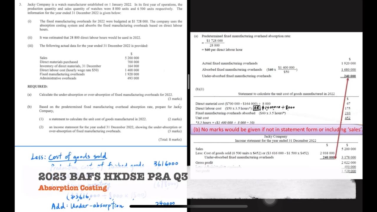 2023 BAFS DSE P2A Q3 - YouTube