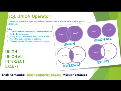 SQL UNION Operator - C9 Week 9 Day 1 - YouTube