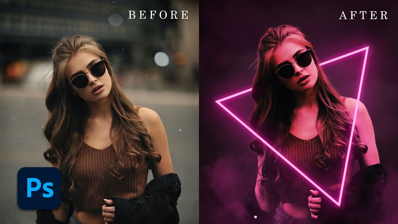 Photoshop Manipulation | Creative Neon Light Effect in Photoshop ...