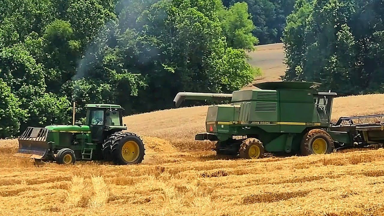 "Mud"--- Combine Stuck In The Mud During Wheat Harvest - YouTube