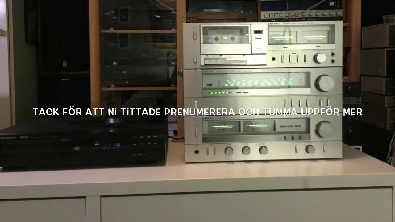 Sanyo Amplifier DSA 205+tuner Fmt 205L+ Deck Rd 205 - YouTube