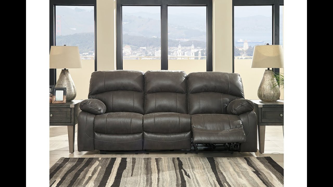 Ashley Dunwell Power Reclining Sofa (5160115) | KEY Home - YouTube