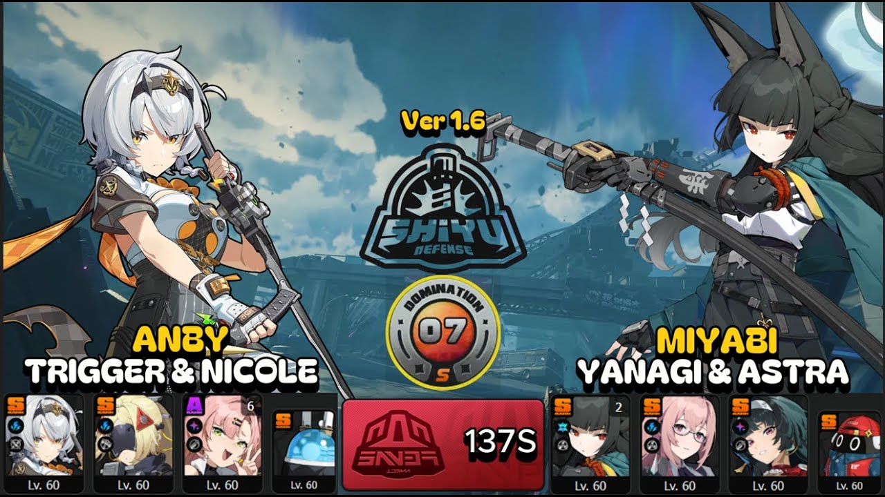 Anby S x Trigger & Miyabi x Yanagi | Shiyu Defense Critical 7 | ZZZ 1.6 ...