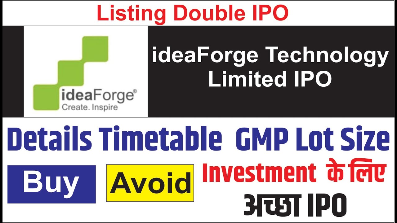 ideaForge Technology Limited IPO | Details| GMP | Review | #Nifty # ...