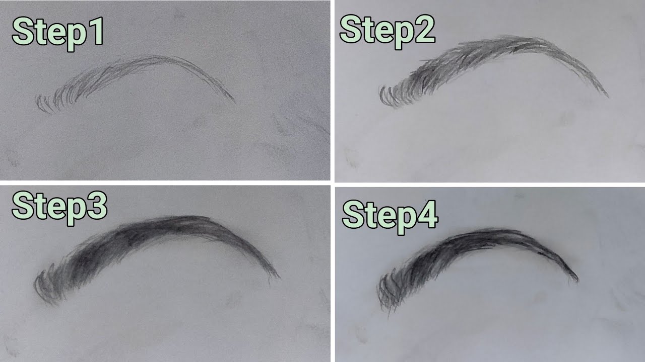 how to draw eyebrows | realistic drawing of eyebrow | easy way to draw ...